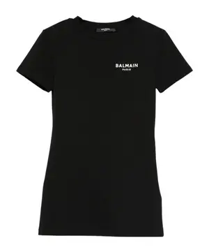 Balmain Logo Print T-shirt - Black