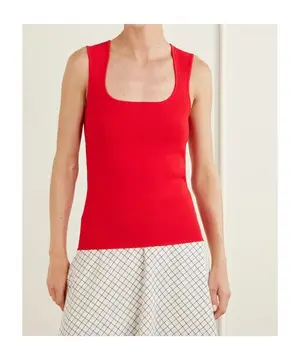 RÓHE Sleeveless Knitted Vest - Red