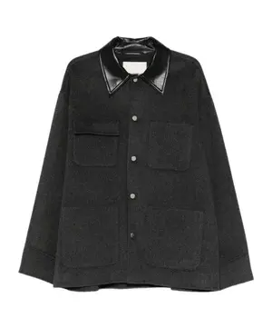 Nanushka Camilo Patch-pocket Overshirt - Black