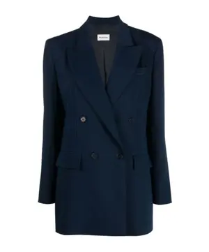 P.a.r.o.s.h Long-sleeve Double-breasted Blazer - Black