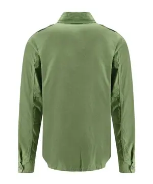 Aspesi Logo Embroidered Shirt - Green