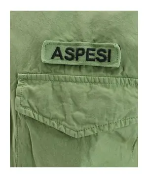 Aspesi Logo Embroidered Shirt - Green