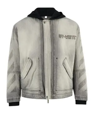 Off-white Hooded Outerwear For Men
