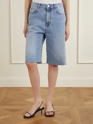 RÓHE Belted Denim Shorts