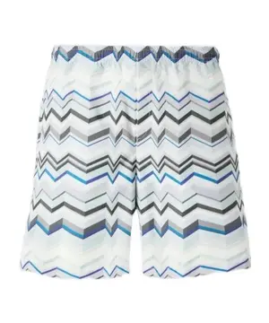 Missoni Chevron Pattern Drawstring Shorts - White