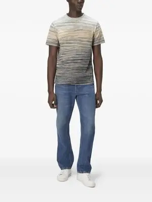 Missoni Faded-flame Pattern T-shirt - Gray