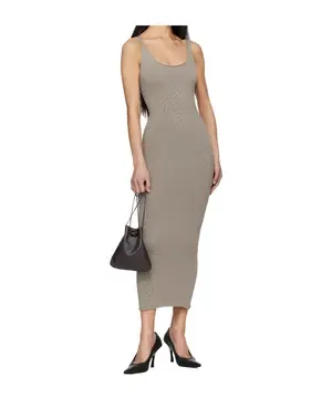 ENTIRE STUDIOS Sleeveless Round Neck Dress - Clay