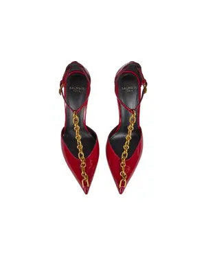Balmain Sync Chain Heeled Pumps - Red