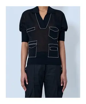 KIKO KOSTADINOV Kreiner Knitted Polo Top