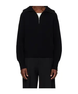 ENTIRE STUDIOS Blimp Ribbed-knit Quarter-zip Sweater
