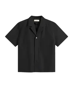 ENTIRE STUDIOS Short-sleeve Camp-collar Shirt - Black