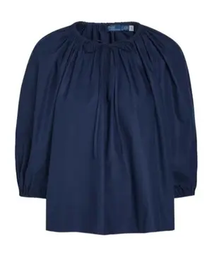 Polo Ralph Lauren Tie-detailed Long-sleeve Blouse