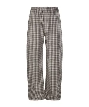 Nanushka Yayoi Gingham Wide-leg Pants