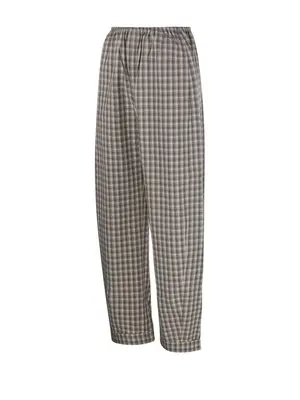 Nanushka Yayoi Gingham Wide-leg Pants