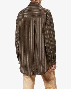 Isabel Marant Étoile Chelis Jacquard Metallic Thread Tunic Shirt