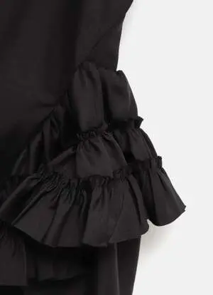Dries Van Noten Sleeveless Ruffled Top - Black