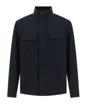 Zegna Stand Collar Jacket - Black