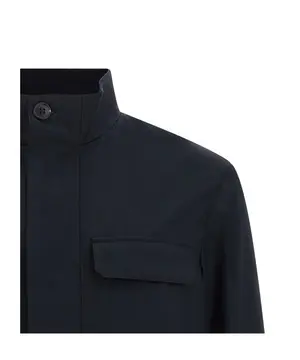 Zegna Stand Collar Jacket - Black