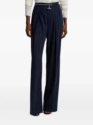 Polo Ralph Lauren Jody Wide Leg Pinstriped Trousers
