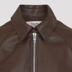 Celine Long Sleeve Leather Jacket