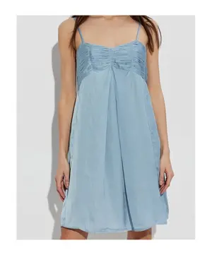 Zadig&Voltaire Strappy Dress With Pleated Bodice - Blue