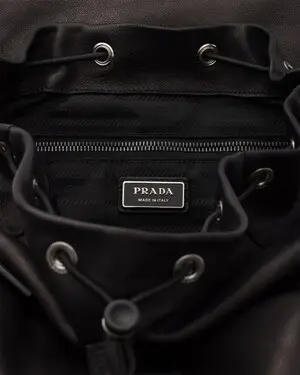 Prada Leather Backpack - Black