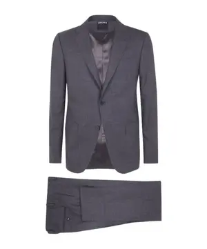 Zegna Single Breasted Tailored Suit - Black