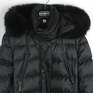 Burberry Long Padded Down Jacket With Fur Hood