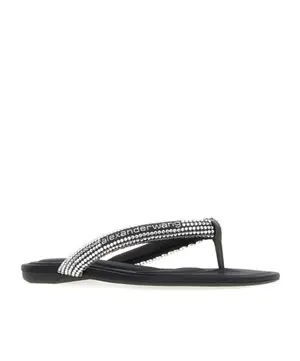Alexander Wang Jenna Embellished Slides - Black