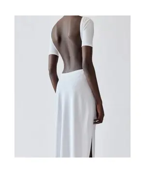 Jacquemus Asymmetrical Slit Maxi Dress