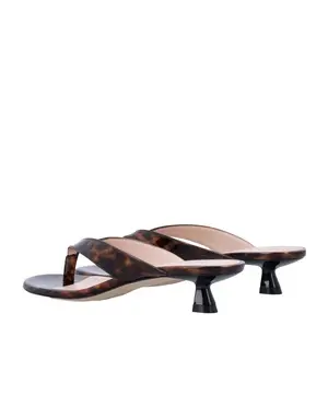 STUART WEITZMAN Tortoiseshell Pattern Flip-flops And High-heeled Sandals - Black