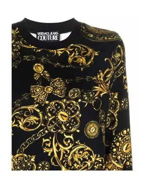 Versace Baroque Pattern Long Sleeve Sweatshirt