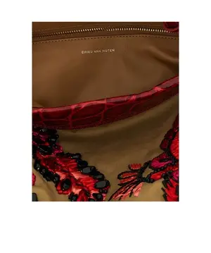 Dries Van Noten Embroidered Clutch Bag - Brown