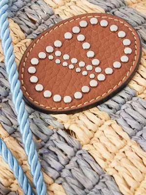 Valentino Garavani Woven Bucket Bag With Drawstring Closure