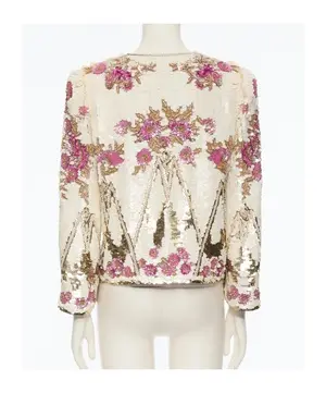 Valentino Garavani Embellished Floral Long Sleeve Jacket