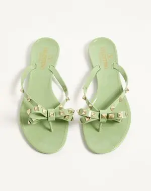 Valentino Garavani Rockstud Rubber Thong Sandals