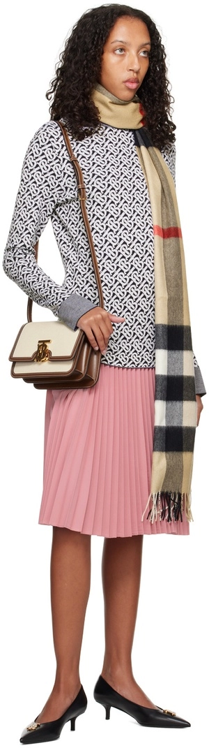 Burberry Checked Fringed Scarf - Brown