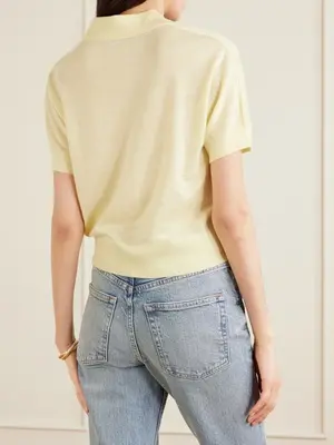 Arch4 Darya Cashmere Polo Shirt - Yellow