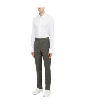 Prada Long Sleeved Buttoned Shirt - White