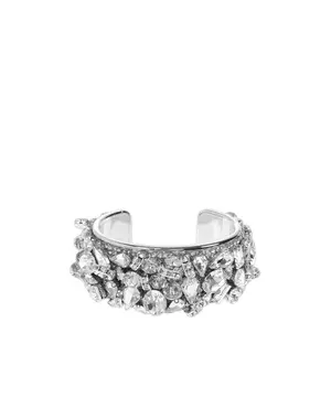 Dries Van Noten Embellished Cuff Bracelet - Silver