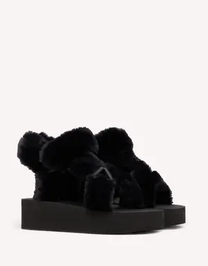 Red Valentino Logo Debossed Sandals