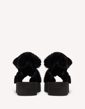 Red Valentino Logo Debossed Sandals