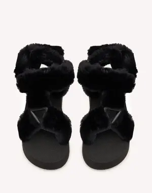Red Valentino Logo Debossed Sandals