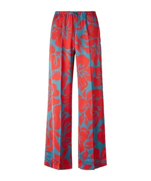 Dries Van Noten Floral Print Wide Leg Trousers