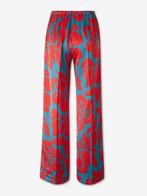 Dries Van Noten Floral Print Wide Leg Trousers