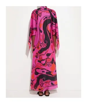 Emilio Pucci Orchidee Print Cotton Kaftan