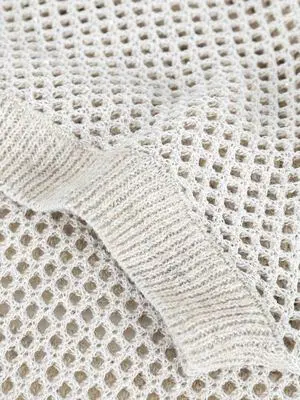 Peserico Short-sleeved Knitwear V-neck - Cream