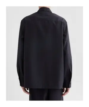 JIL SANDER Poplin Zip-up Shirt - Navy
