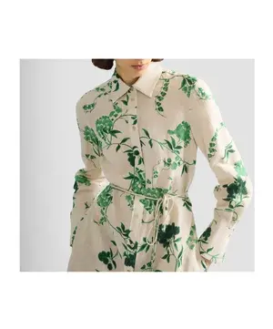 Erdem Printed Button-up Shirt Dress