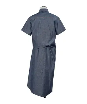 Sacai Short-sleeved Collared Button-down Dress